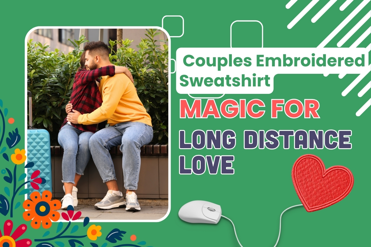 Cute Embroidered Matching Hoodies, Sweatshirts For Couples